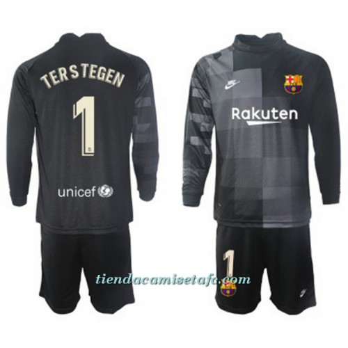 Conjunto (Camiseta+Pantalón Corto) Portero Manga Larga FC Barcelona Ter ...