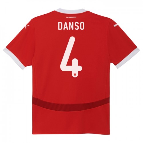 Camiseta de fútbol Austria Kevin Danso 4 Primera Equipación Euro 2024 ...